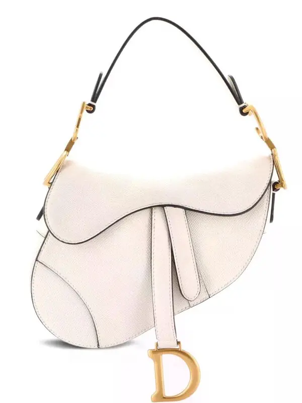 Dior Saddle Handbag Leather Mini Shoulder Bag - Neutrals