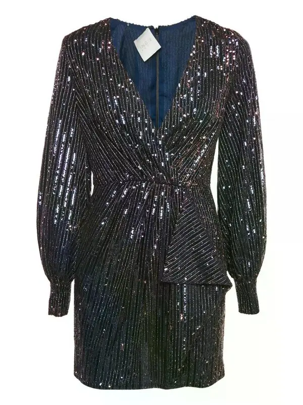 INGIE PARIS Sequined V-neck Mini Dress