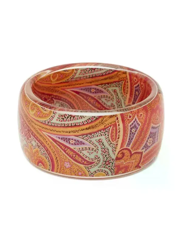 Etro Paisley Resin Bangle - Orange