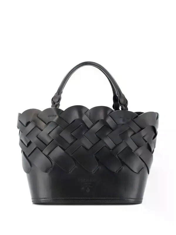 Prada Tress Leather Small Tote Bag