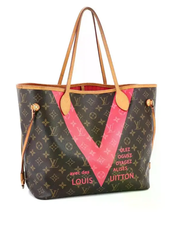 LOUIS VUITTON Neverfull Nm Limited Edition Cities V Monogram Canvas Mm Tote Bag - Brown