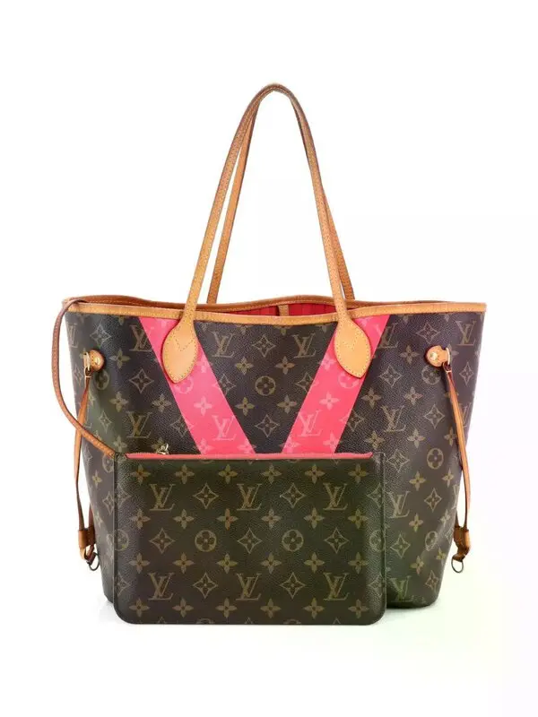 LOUIS VUITTON Neverfull Nm Limited Edition Cities V Monogram Canvas Mm Tote Bag - Brown