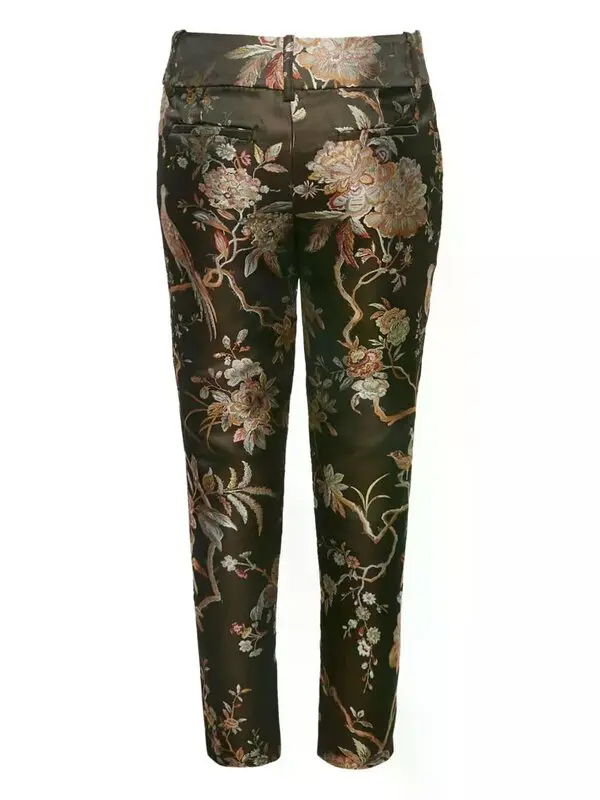 Alice + Olivia Floral-jacquard Trousers