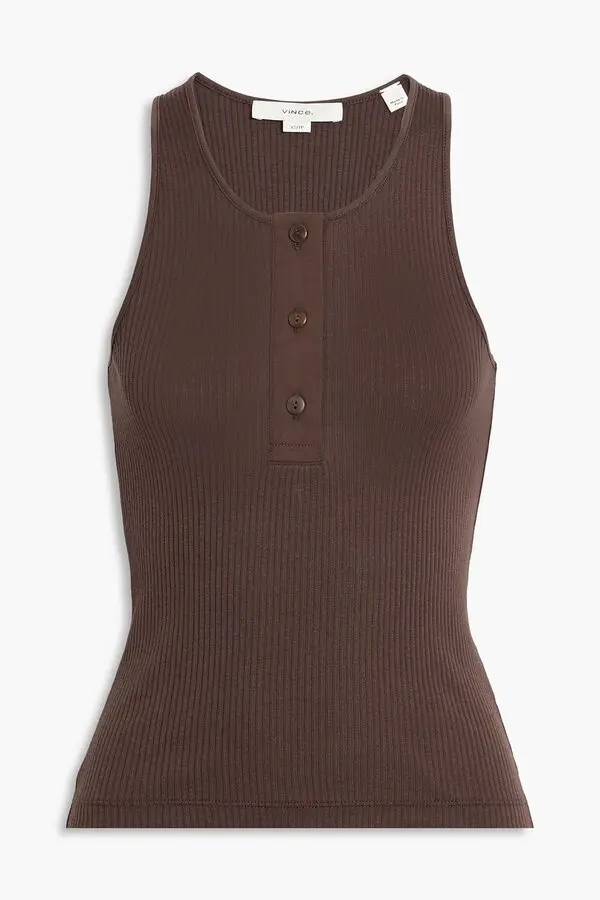 Vince Ribbed Pima Cotton Tank