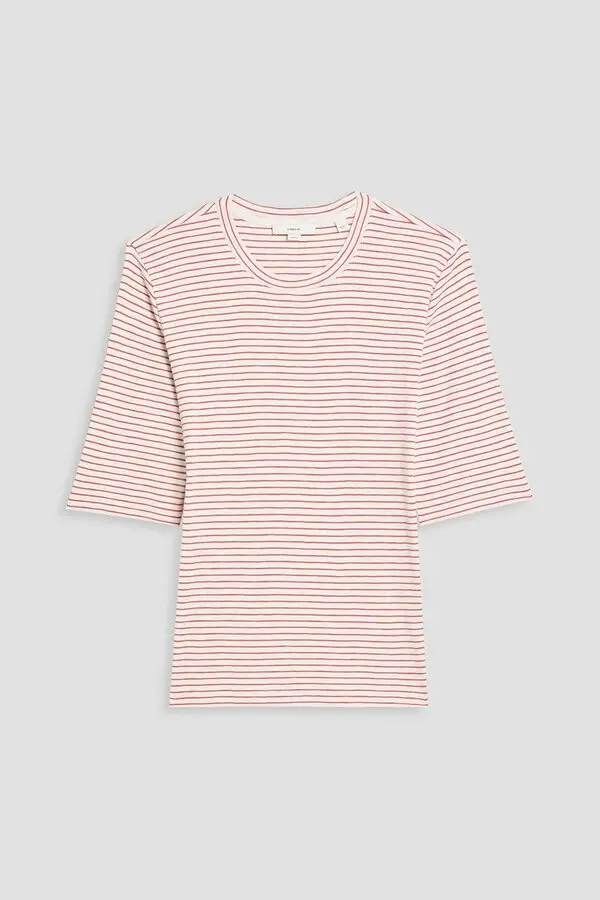 Vince Striped Cotton And Modal-blend Jersey T-shirt