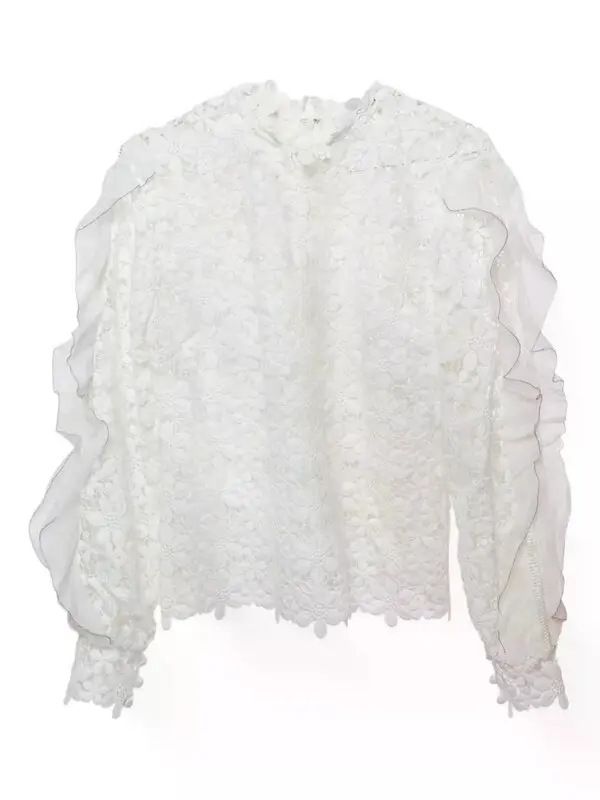 SELF-PORTRAIT Floral Lace Blouse