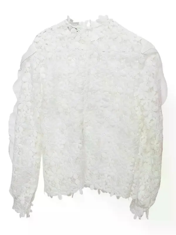 SELF-PORTRAIT Floral Lace Blouse