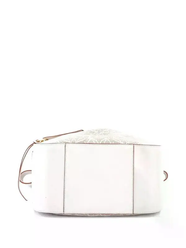 Loewe Hammock Small Shoulder Bag Leather And Anagram Jacquard - Neutrals