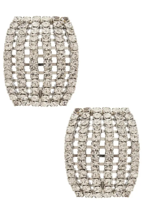 JENNIFER BEHR Kyrie Hoop Earrings - Crystal