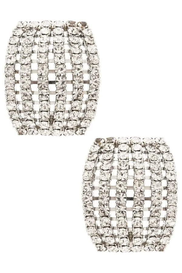 JENNIFER BEHR Kyrie Hoop Earrings - Crystal