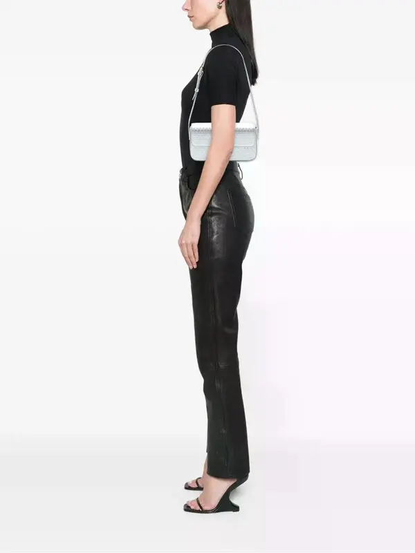 Celine Triomphe All Over Laminated Calfskin Claude Shoulder Bag