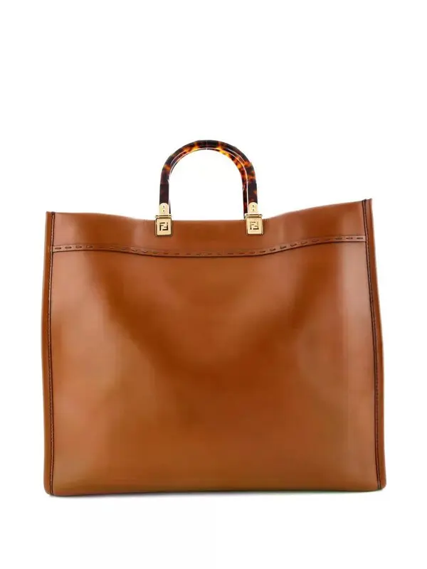 Fendi Sunshine Shopper Large Tote Bag - Brown