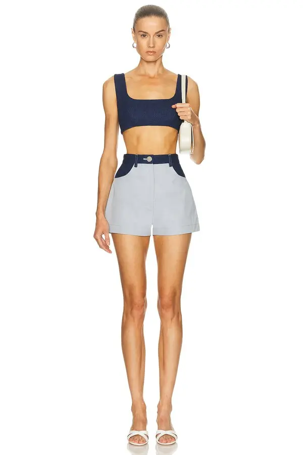 Matthew Bruch Tie Back Crop Top