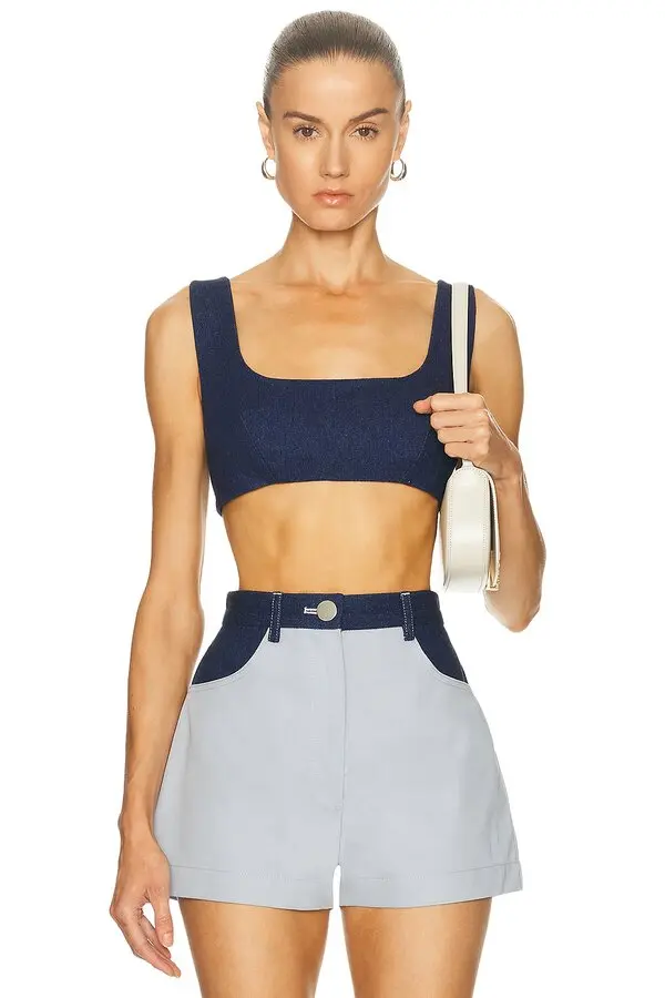 Matthew Bruch Tie Back Crop Top