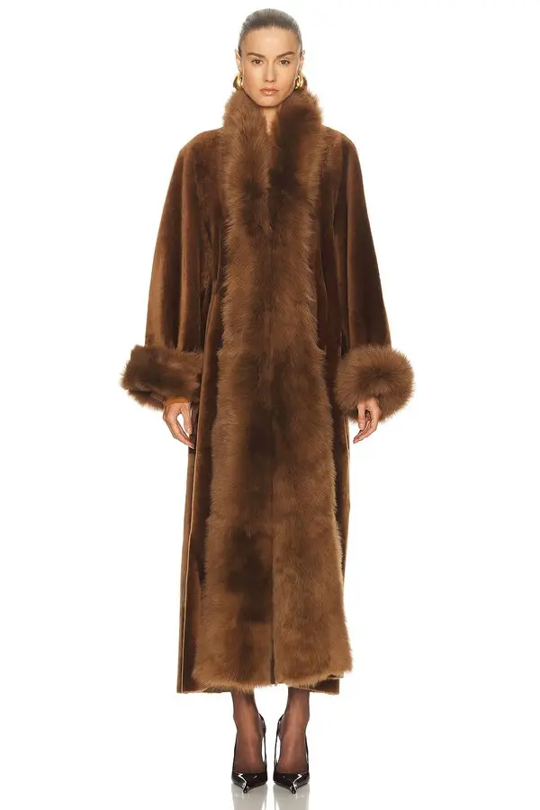 Nour Hammour Sima Grand Shearling Coat