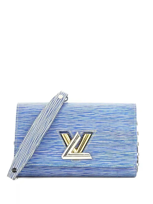 LOUIS VUITTON Twist Chain Wallet Epi Leather Crossbody Bag - Blue