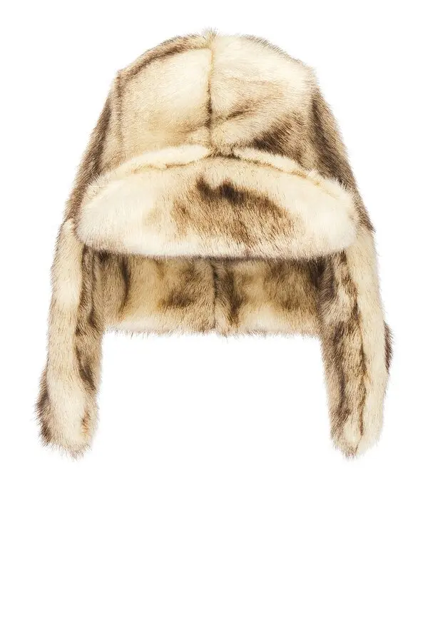 Clyde Ice Hat - Cream Faux Chinchilla