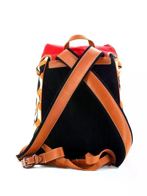 Gucci Interlocking G Patch Flap Buckle Printed Backpack