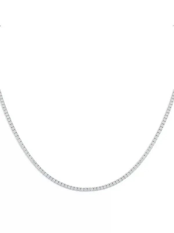 LB EXCLUSIVE 18k White Gold Diamond Tennis Necklace - Silver
