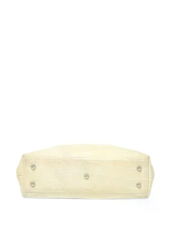 Furla Croc Embossed Leather Tote