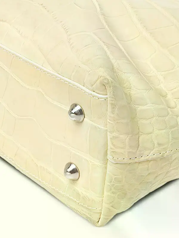 Furla Croc Embossed Leather Tote