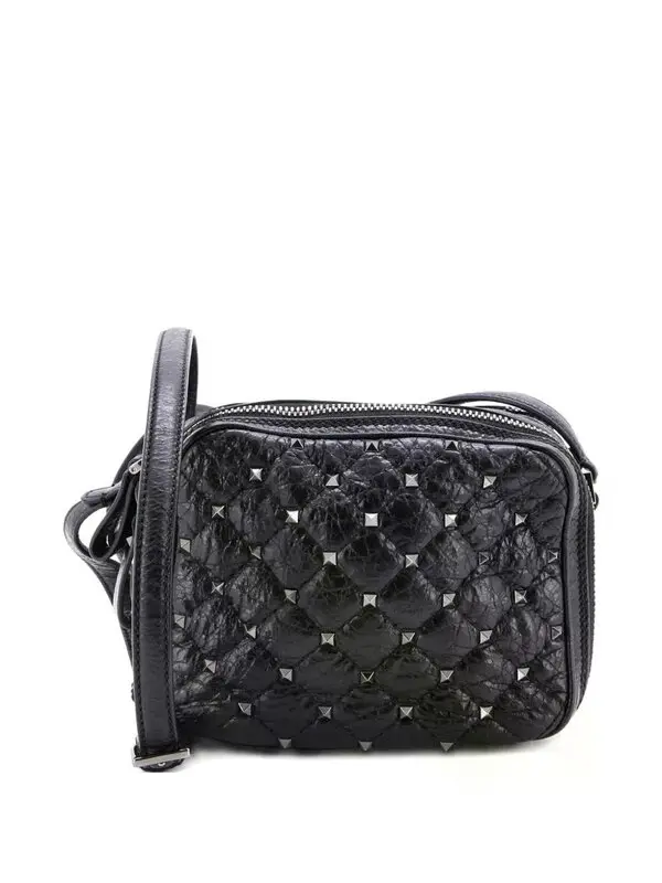 Valentino Garavani Rockstud Double Zip Camera Crossbody Bag - Black