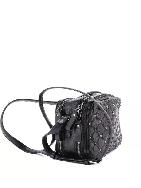 Valentino Garavani Rockstud Double Zip Camera Crossbody Bag - Black