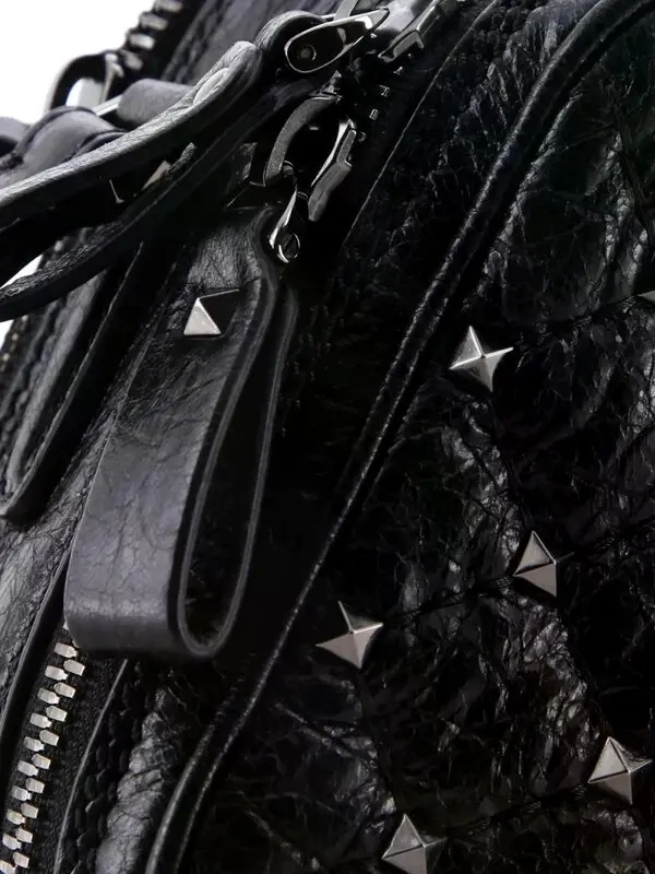 Valentino Garavani Rockstud Double Zip Camera Crossbody Bag - Black