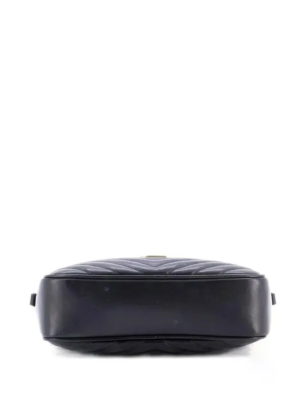 Saint Laurent Lou Camera Matelasse Chevron Small Crossbody Bag - Black