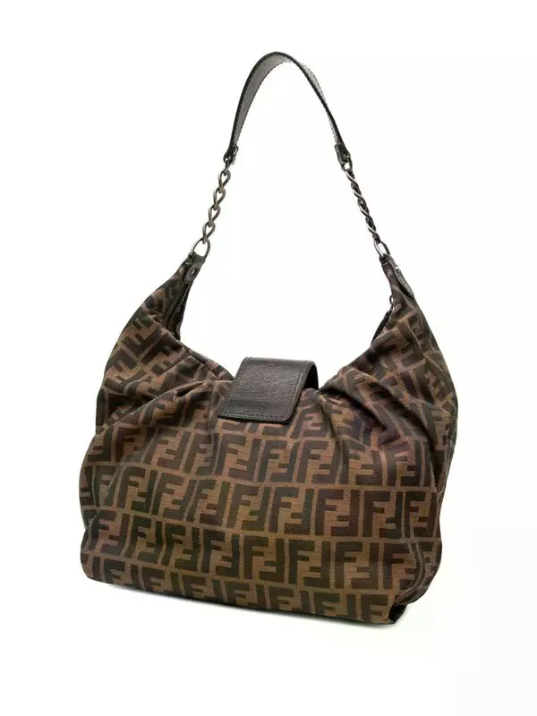 Fendi 2000-2010 Zucca Canvas Borsa B Hobo Bag