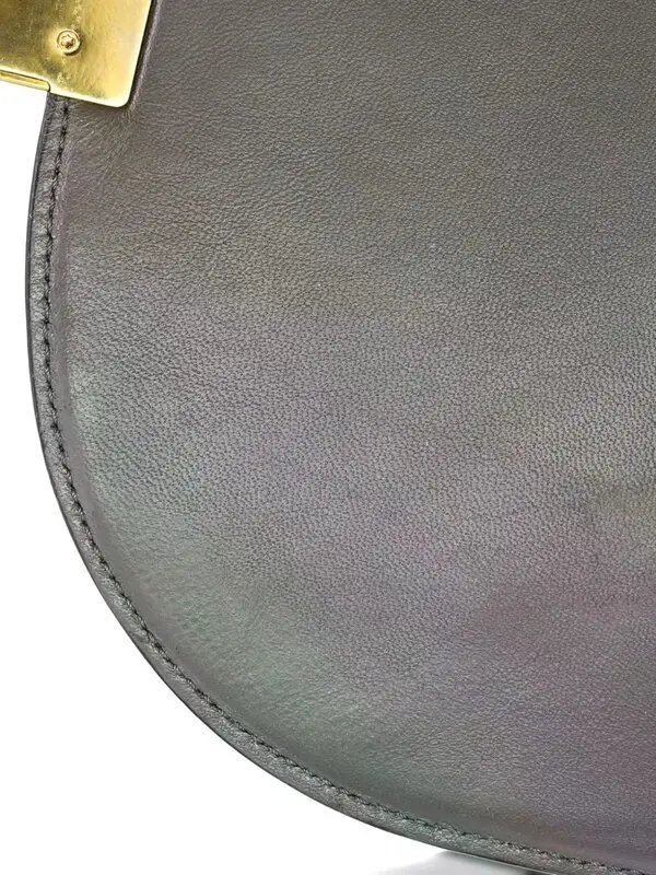 Celine Trotteur Grainy Leather Medium Crossbody Bag - Grey