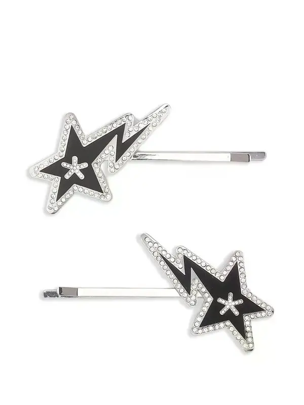 A BATHING APE Star-motif Hair Clips - Silver