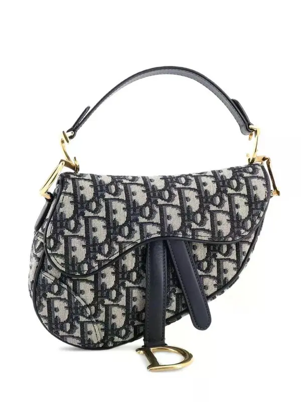 Dior Saddle Handbag Oblique Canvas Mini Shoulder Bag - Blue