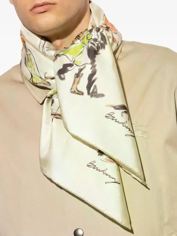 Burberry Printed Silk Scarf