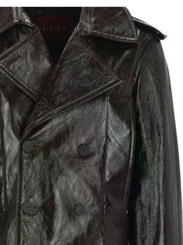 Gucci Double-breasted Leather Jacket