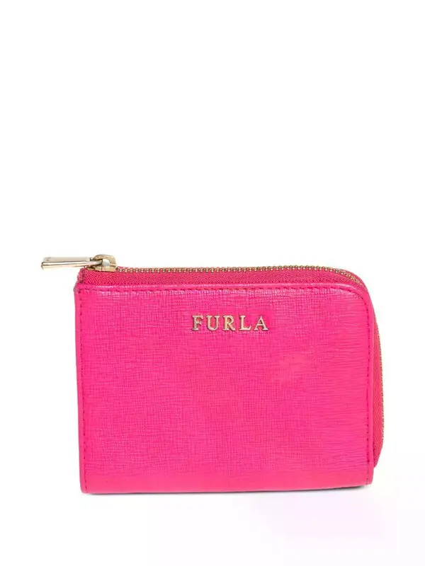 Furla 2010s Leather Zip Wallet - Pink