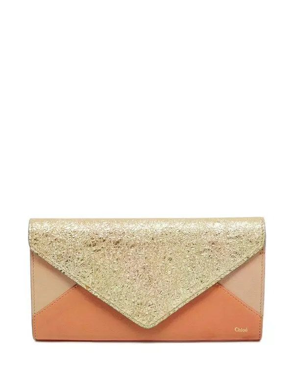 Chloé Envelope Flap Continental Wallet - Orange