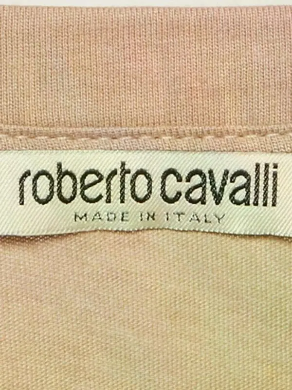 Roberto Cavalli Feather-trimmed Logo T-shirt