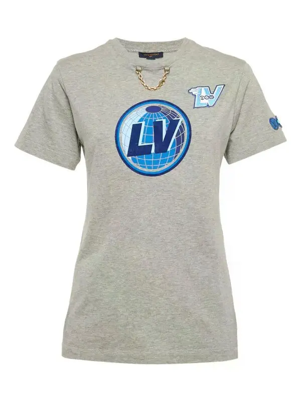 LOUIS VUITTON Graphic Print T-shirt - Grey