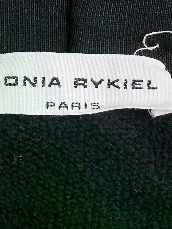 Sonia Rykiel Paris Cotton Knit Hoodie With Logo Trim