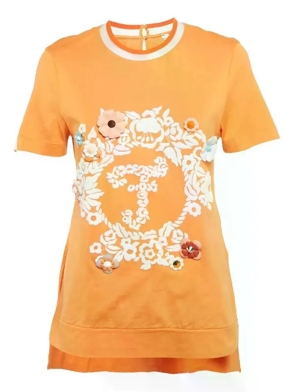 Fendi Floral-embroidered T-shirt