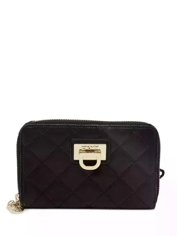 Dkny Quilted Leather Wallet - Black