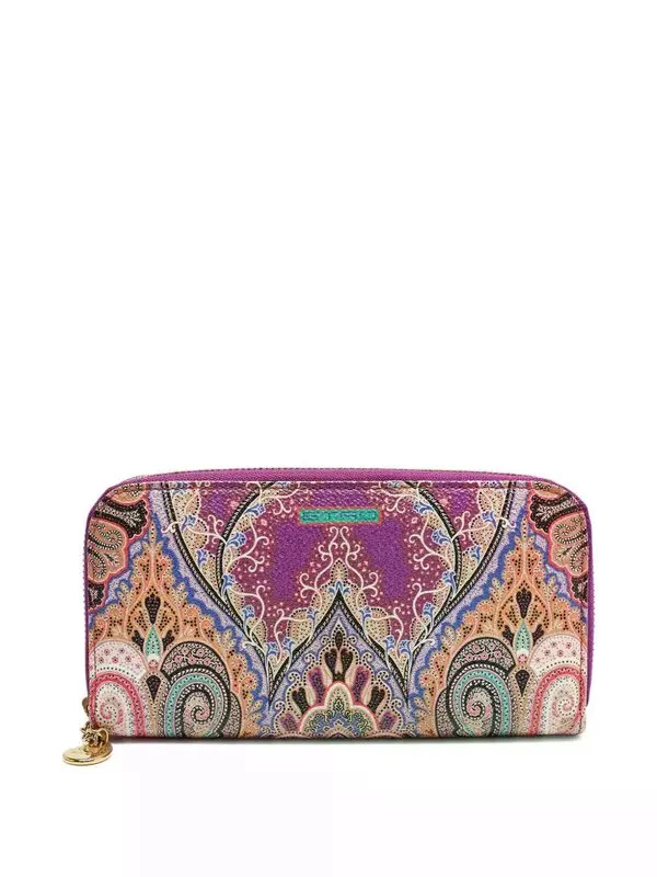 Etro Paisley-print Wallet - Purple