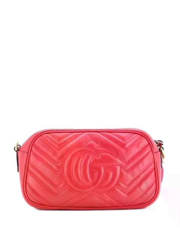 Gucci Gg Marmont Matelasse Small Shoulder Bag - Red
