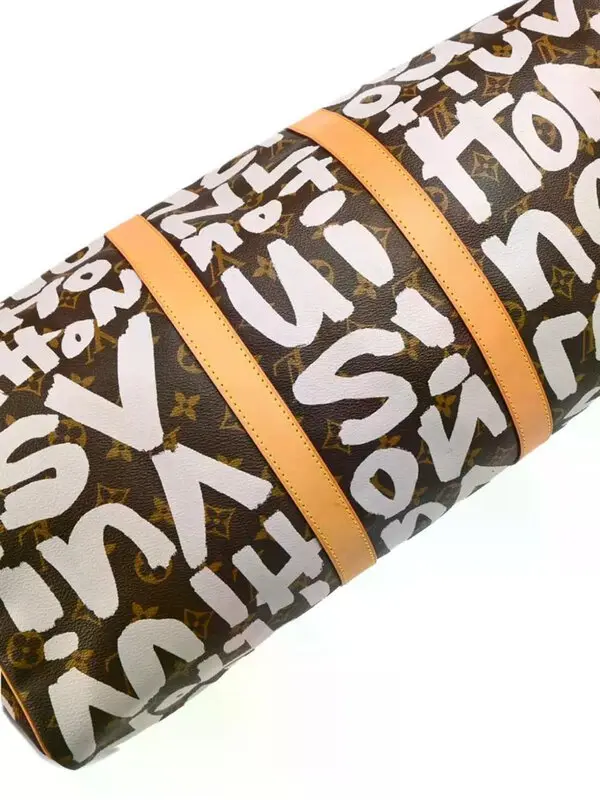 LOUIS VUITTON Keepall 50 Travel Bag X Stephen Sprouse Graffiti - Neutrals