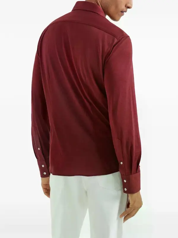 Brunello Cucinelli Button-fasteninf Long-sleeve Shirt - Red