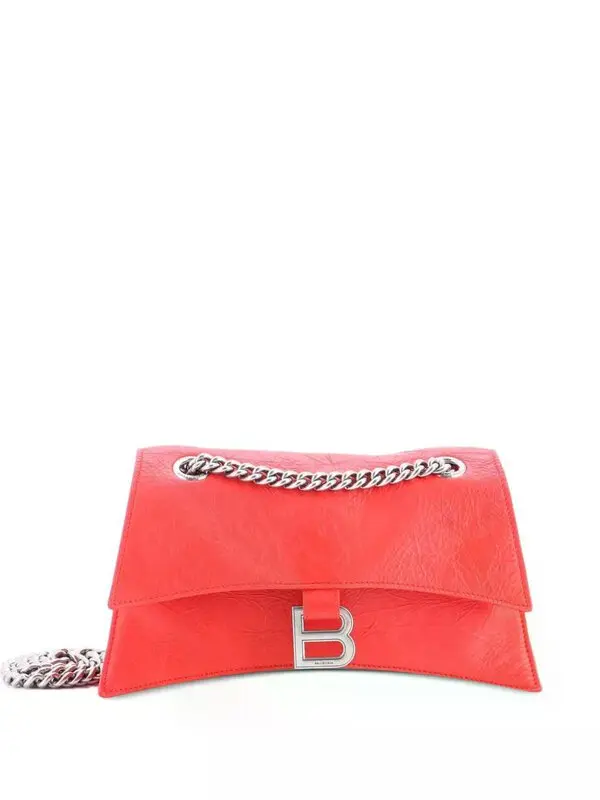 Balenciaga Crush Chain Flap Small Crossbody Bag - Red