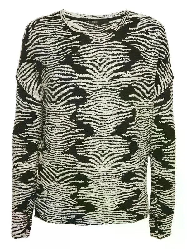 Maje Zebra-print Knit Top