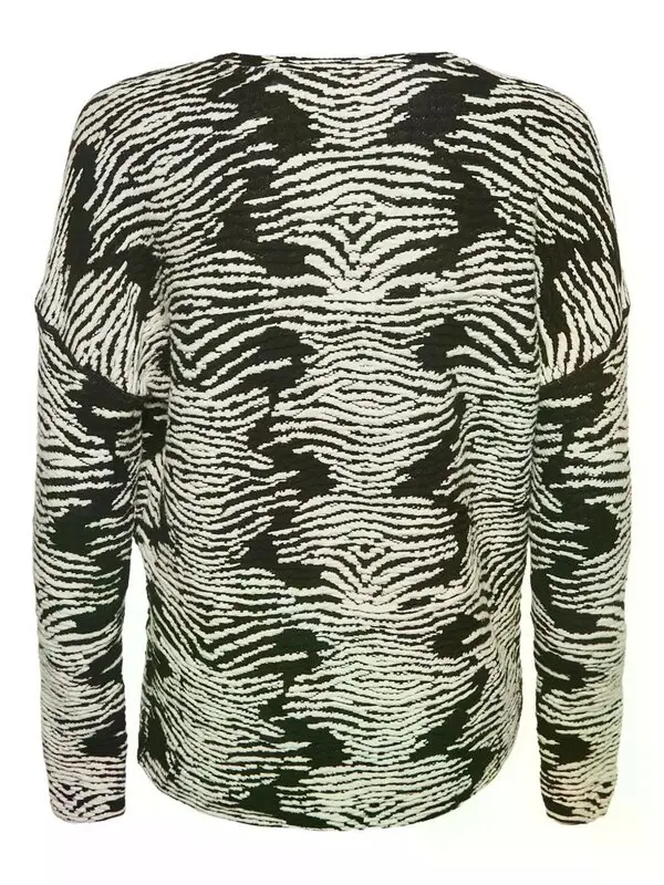 Maje Zebra-print Knit Top