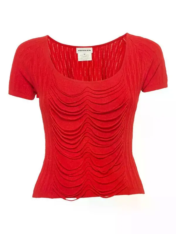 Thierry Mugler Ribbed Knit Top